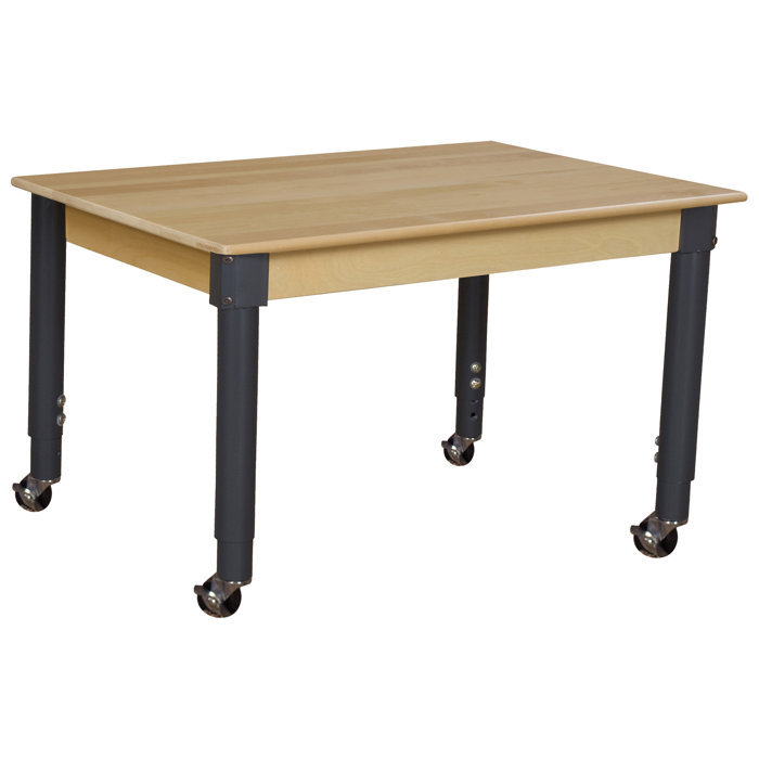 Wood Designs Hardwood Birch Tables Adjustable Height Rectangular Activity Table & Reviews | Wayfair
